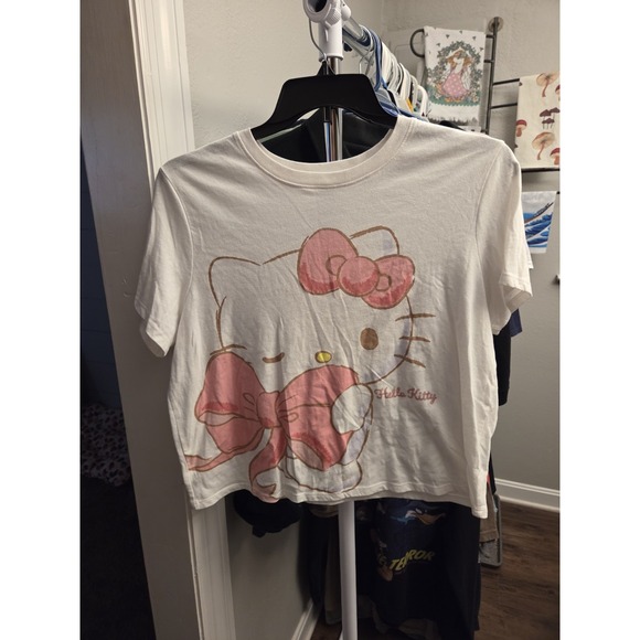 Hello Kitty | Tops | Hello Kitty Sanrio Surprise Crop Top Womens Large ...